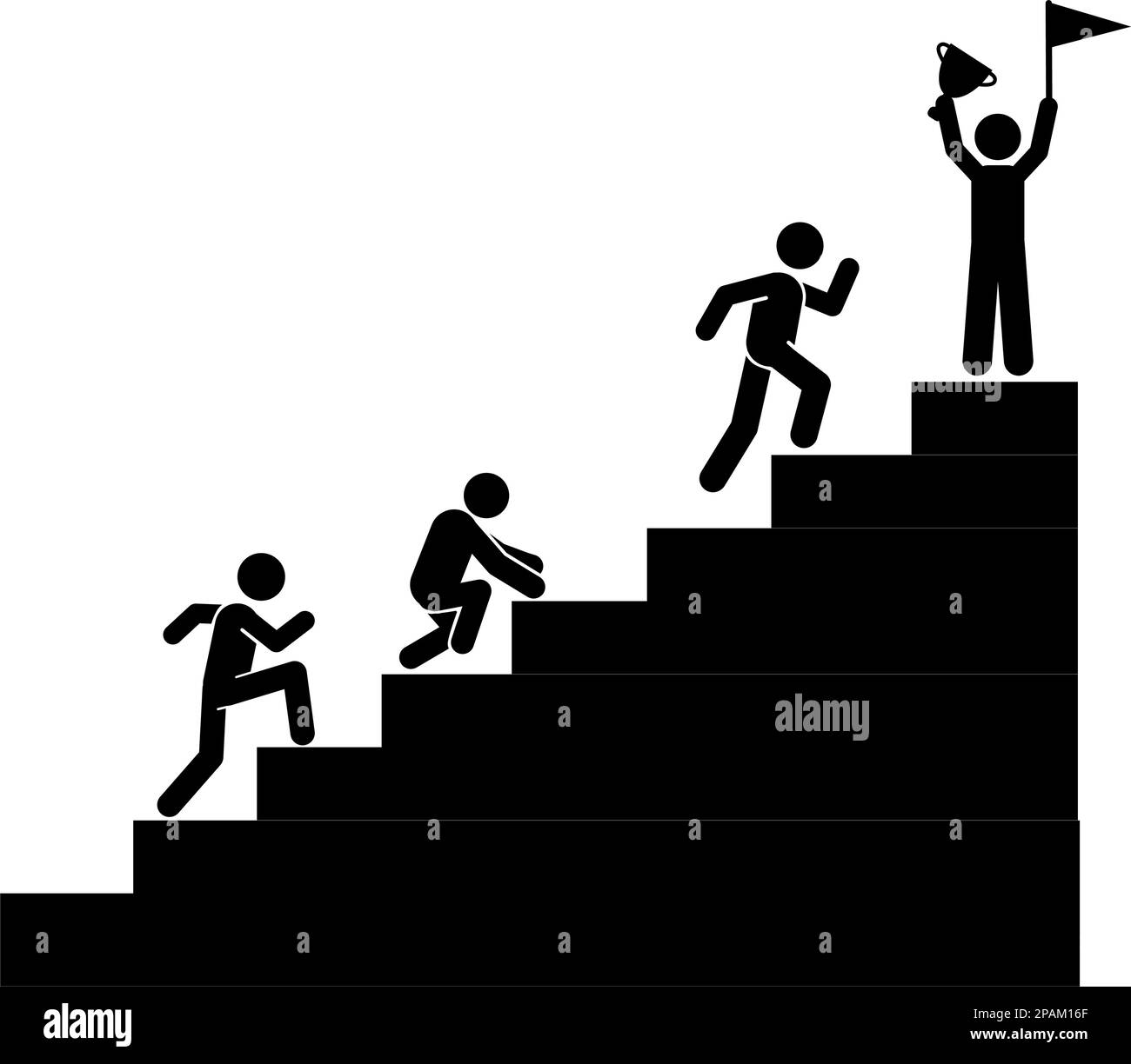 Winners with trophy cup icon. Simple illustration of Winners with ...