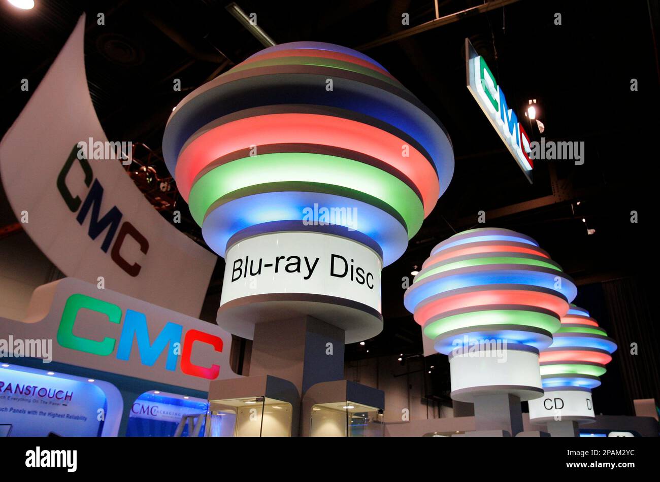 Unfinished display of the CMC Magnetics Corp. booth at the Consumer ...