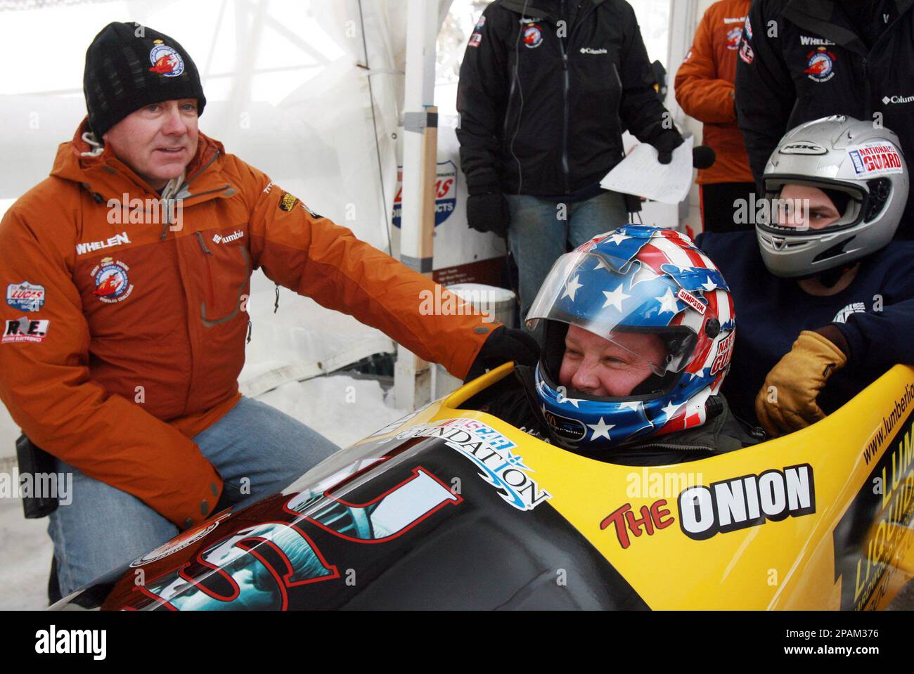 Geoff Bodine, left, founder of the Bodine Bobsled Project which ...