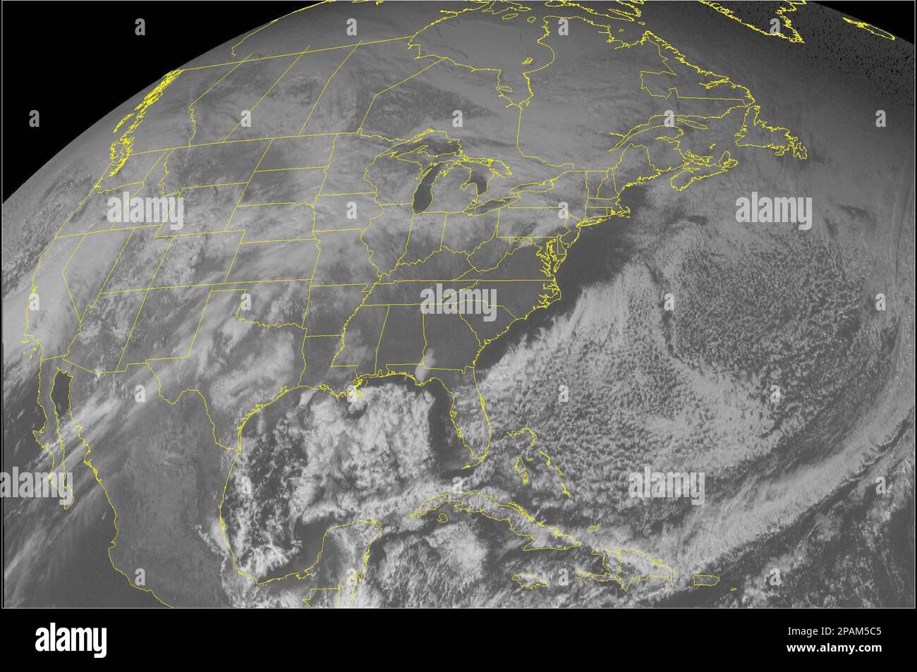 This NOAA satellite image taken Friday, January 4, 2008 at 1:45 PM EST ...