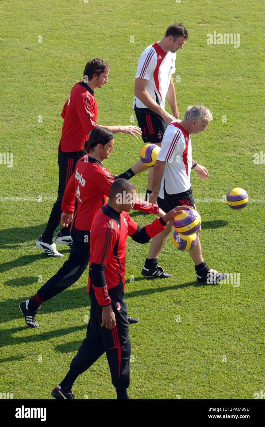 AC Milan's goalkeepers, Kalac Zeljko, Fiori Valerio and Dida, from top ...