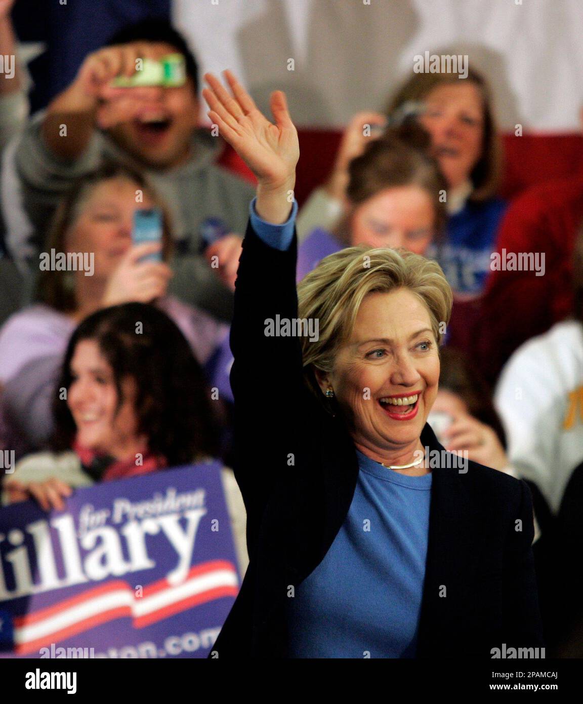 Democratic presidential hopeful Sen. Hillary Rodham Clinton, D-N.Y ...