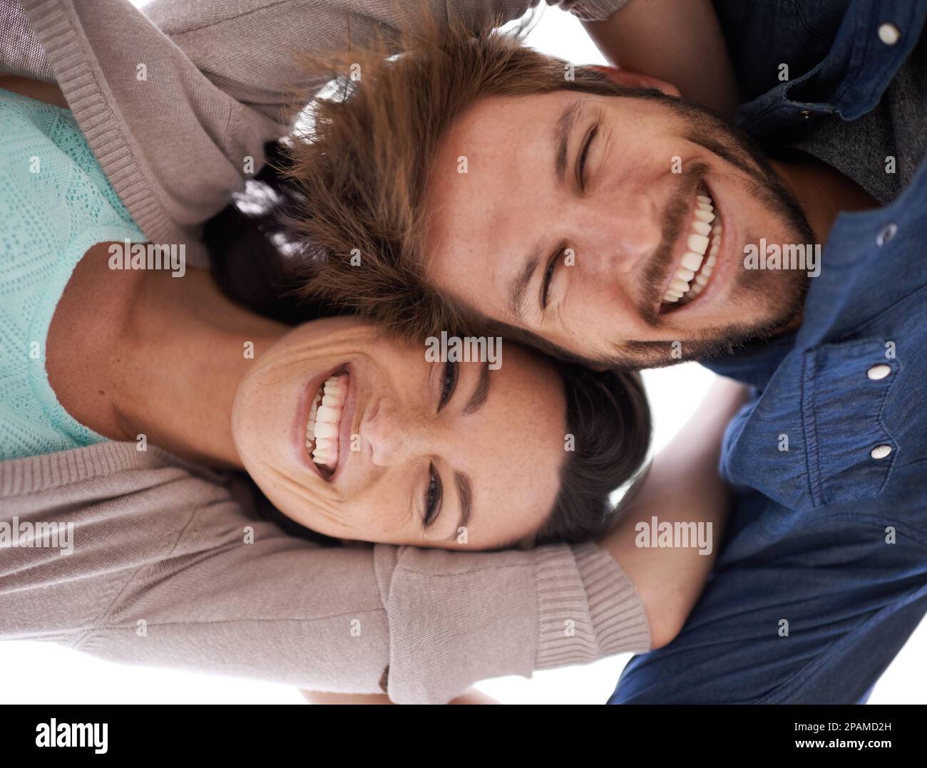 Together forever. a romantic young couple standing close together ...