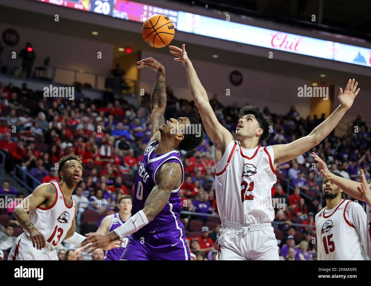 Grand Canyon guard Rayshon Harrison (0) goes for shot and is fouled by ...