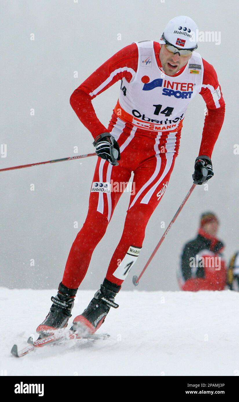 Norway's Magnus H. Moan on his way to winning the nordic combined ...