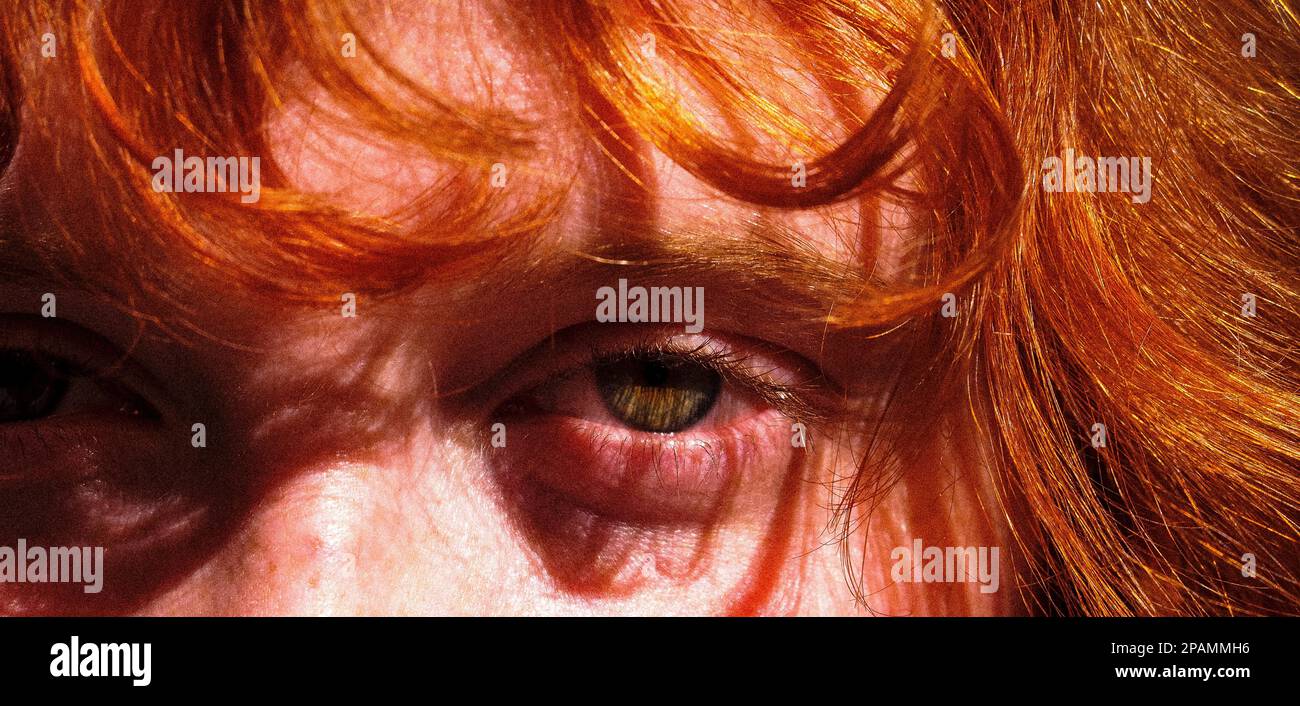 Green eyed Ginger woman Stock Photo - Alamy