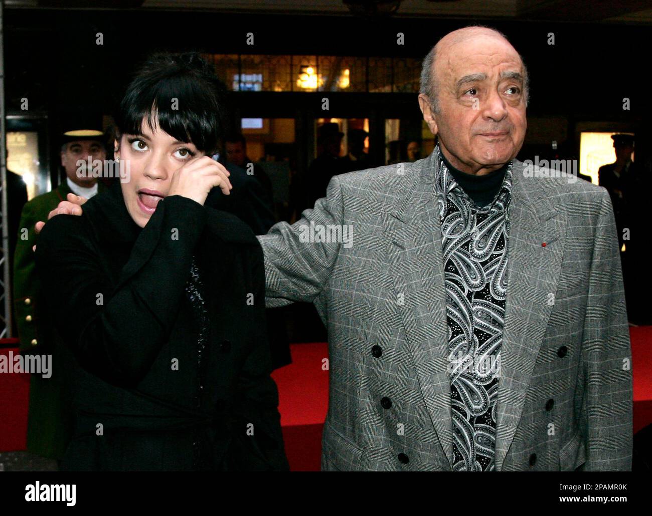 British singer-songwriter Lily Allen is met by Harrods owner Mohamed Al ...