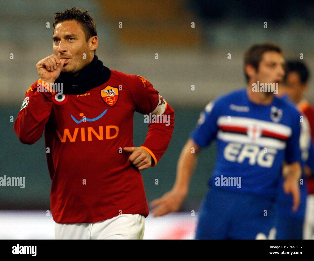 AS Roma's Francesco Totti celebrates after scoring, during the Italian ...