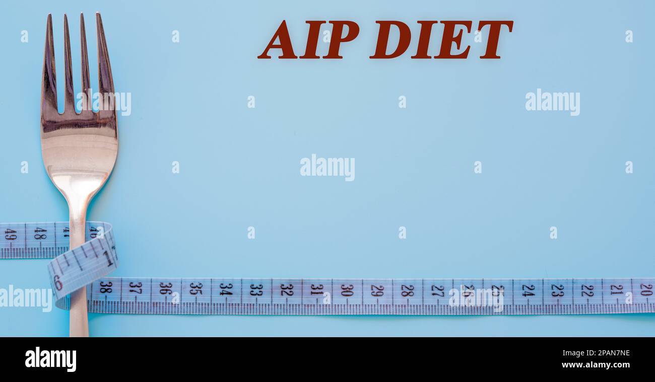 Diet text on flat lay background aip diet Stock Photo - Alamy