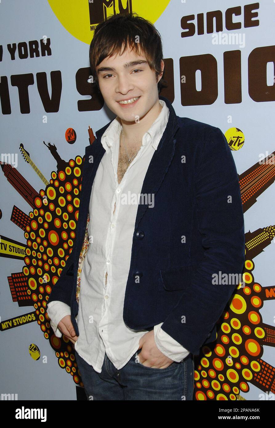 Actor Ed Westwick from the television show "Gossip Girl", makes an ...