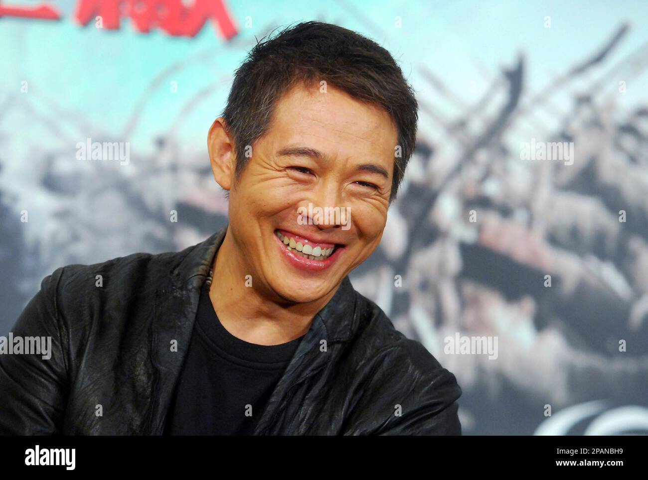Chinese actor Jet Li smiles during a news conference to promote the ...