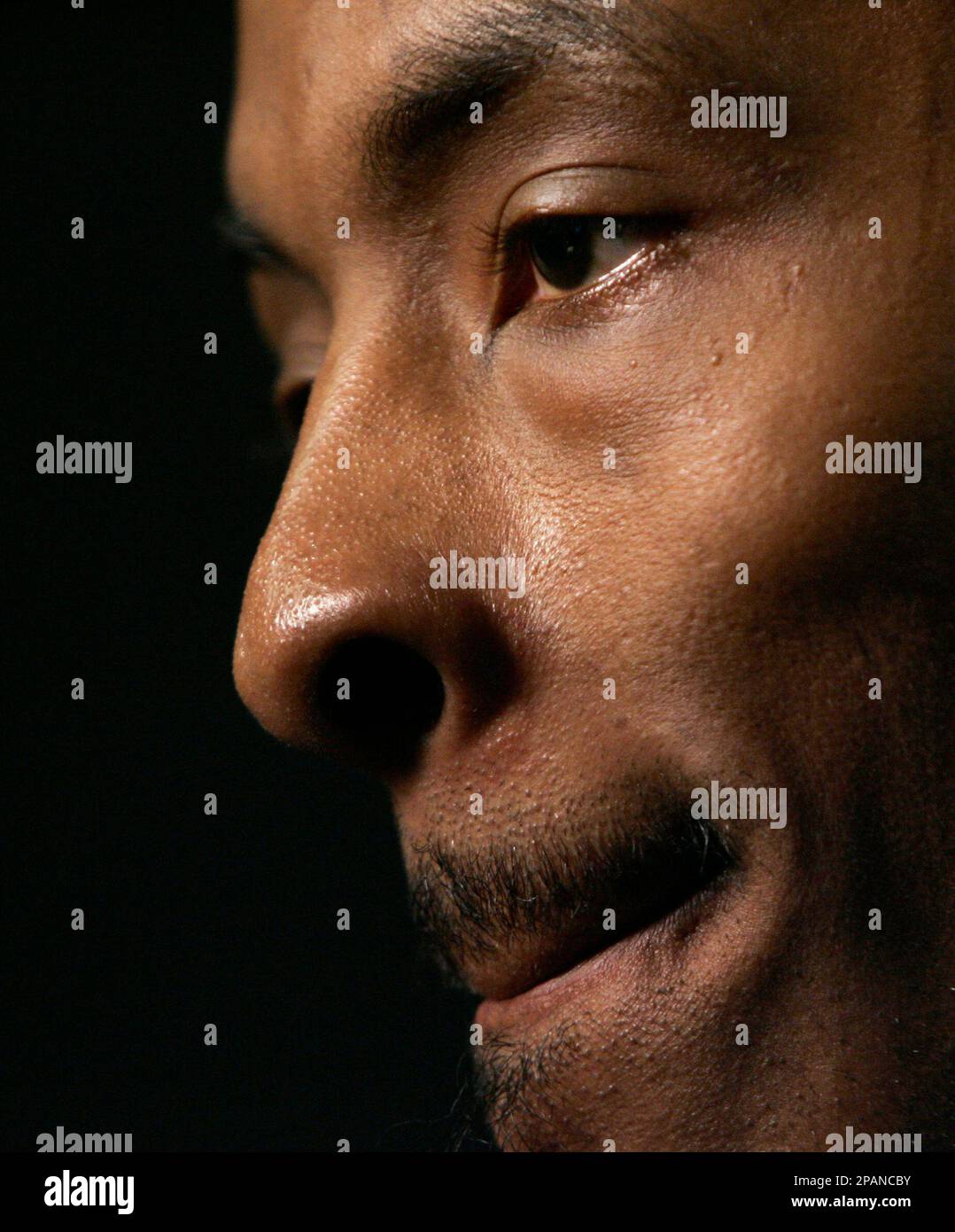 Derrick Hardaway is seen during an interview with the Associated Press ...