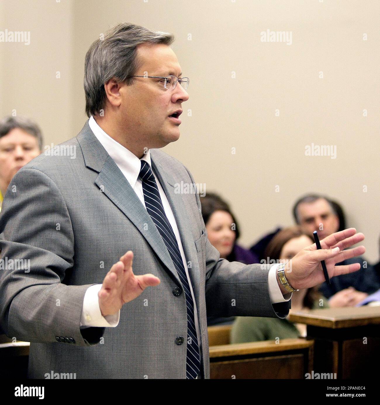 Jeff Bredahl, defense attorney for Moe Gibbs, addresses Judge John ...