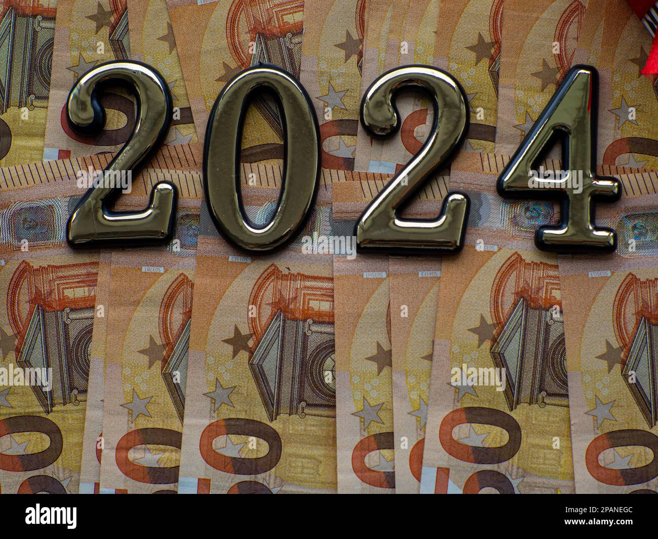 Background of the fifty euros banknotes and 2024 Stock Photo - Alamy
