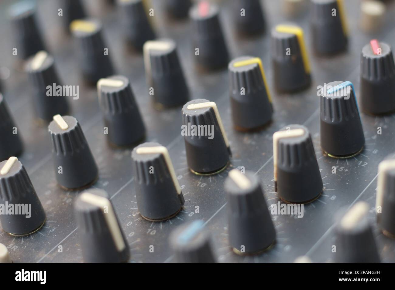 black mixer amplifier detail photo. audio equipment concept photo ...