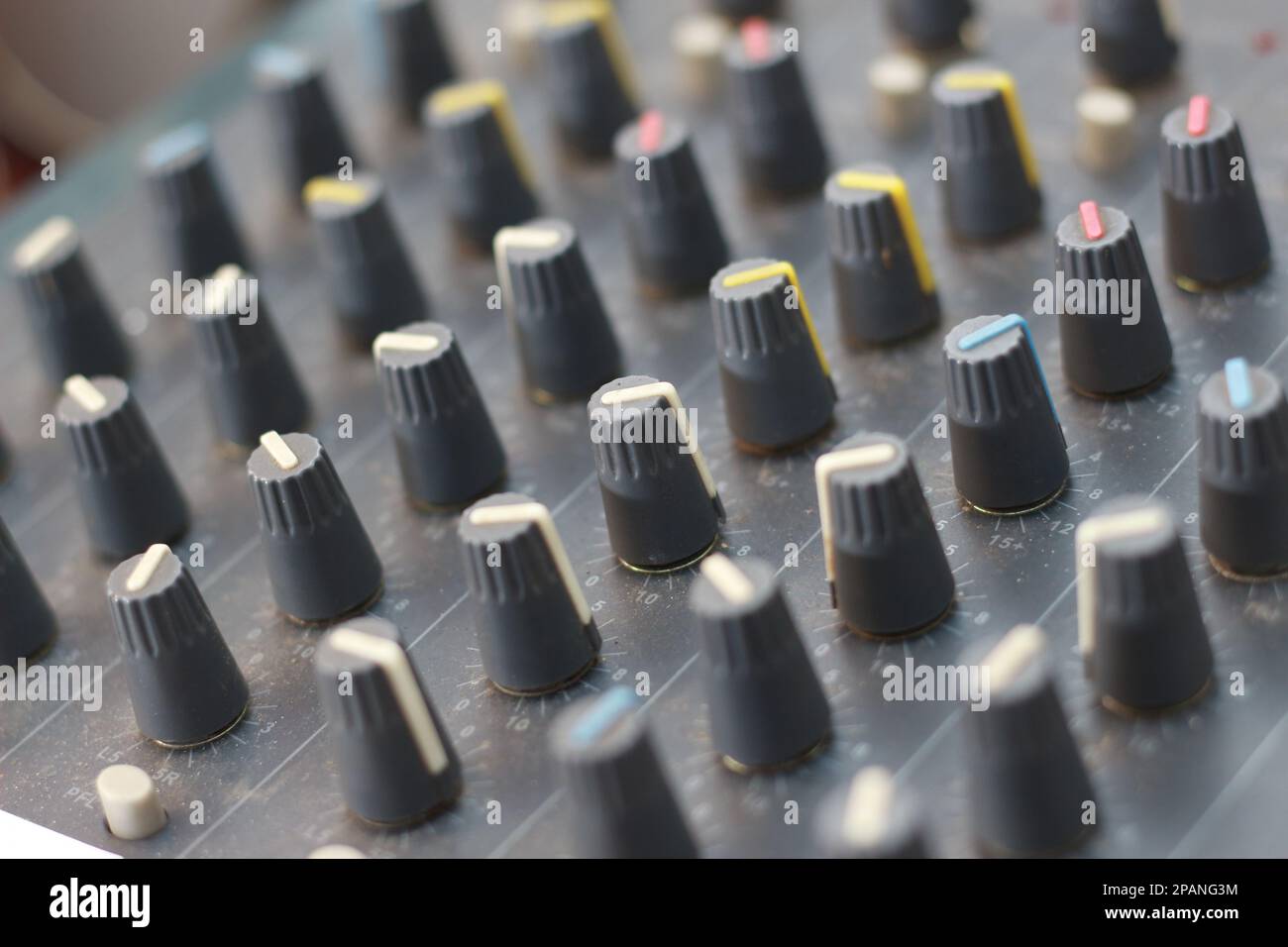 black mixer amplifier detail photo. audio equipment concept photo ...