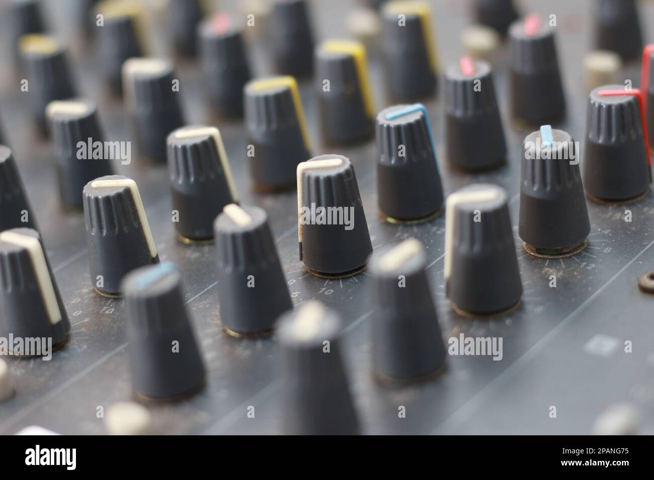 black mixer amplifier detail photo. audio equipment concept photo ...