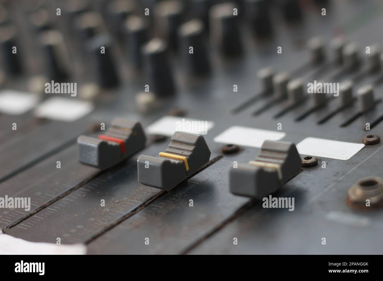 black mixer amplifier detail photo. audio equipment concept photo ...