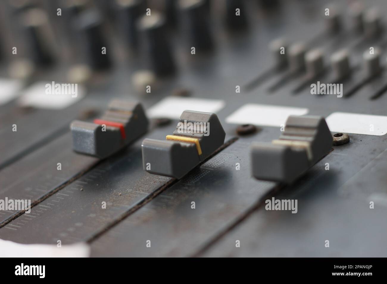 black mixer amplifier detail photo. audio equipment concept photo ...