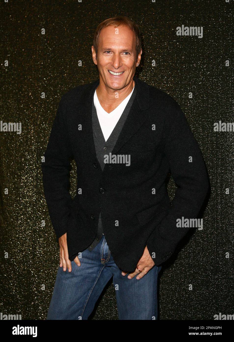 Singer Michael Bolton posed backstage after the rehearsal of the NBC ...