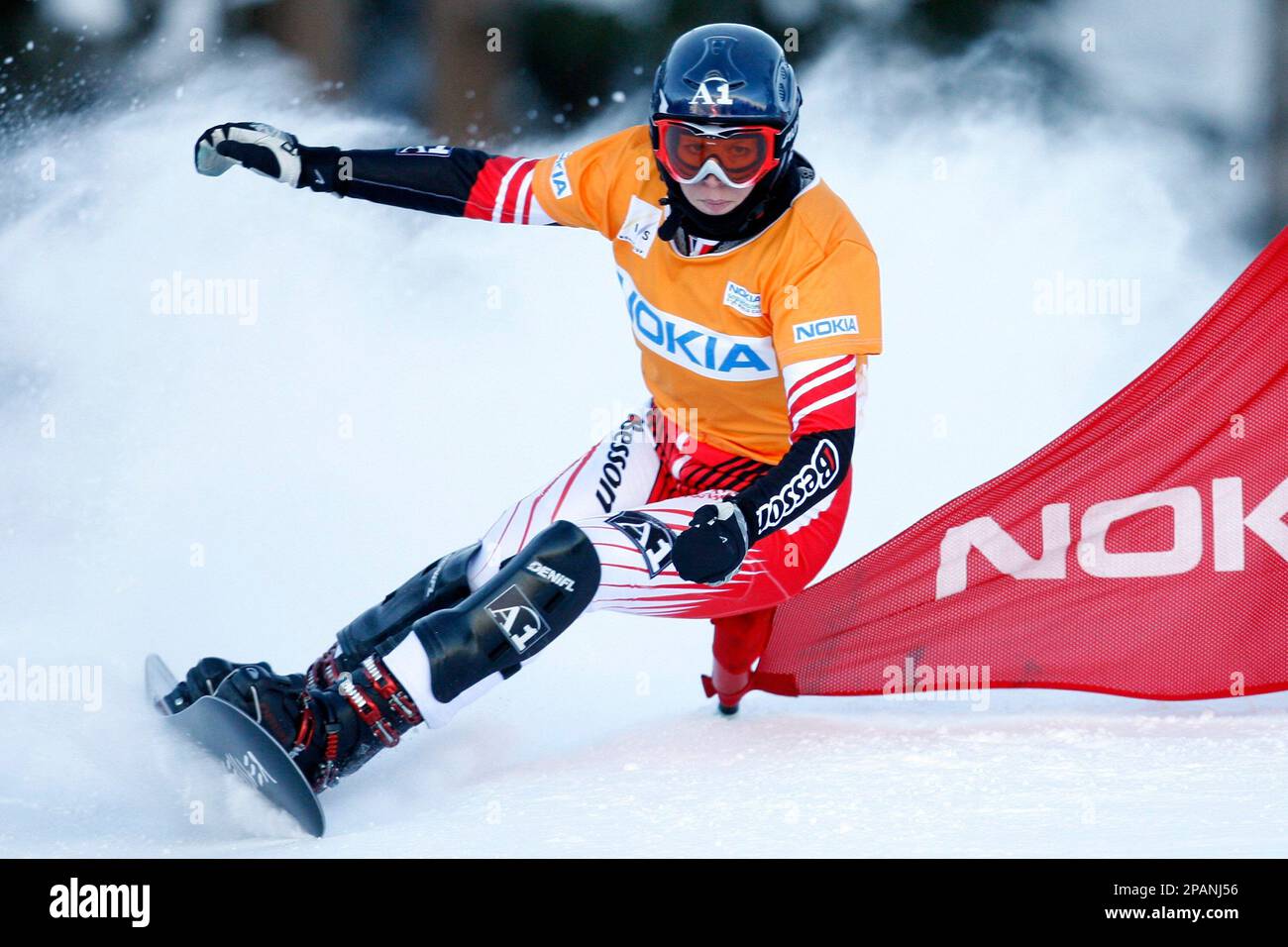 Heidi Neururer of Austria in action on her way to capture the 2nd place ...