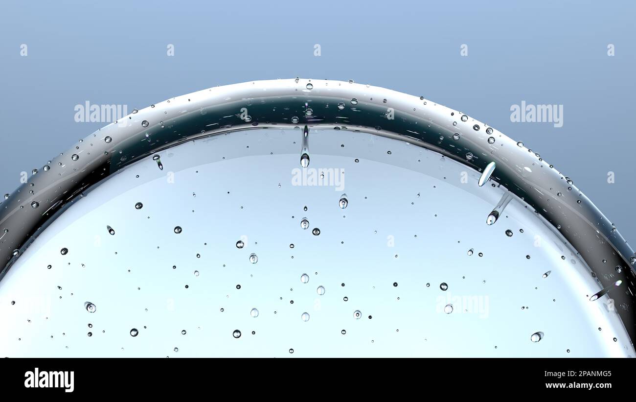 polka dots with transparent water droplets abstract 3d rendering fresh and clean graphic design ...