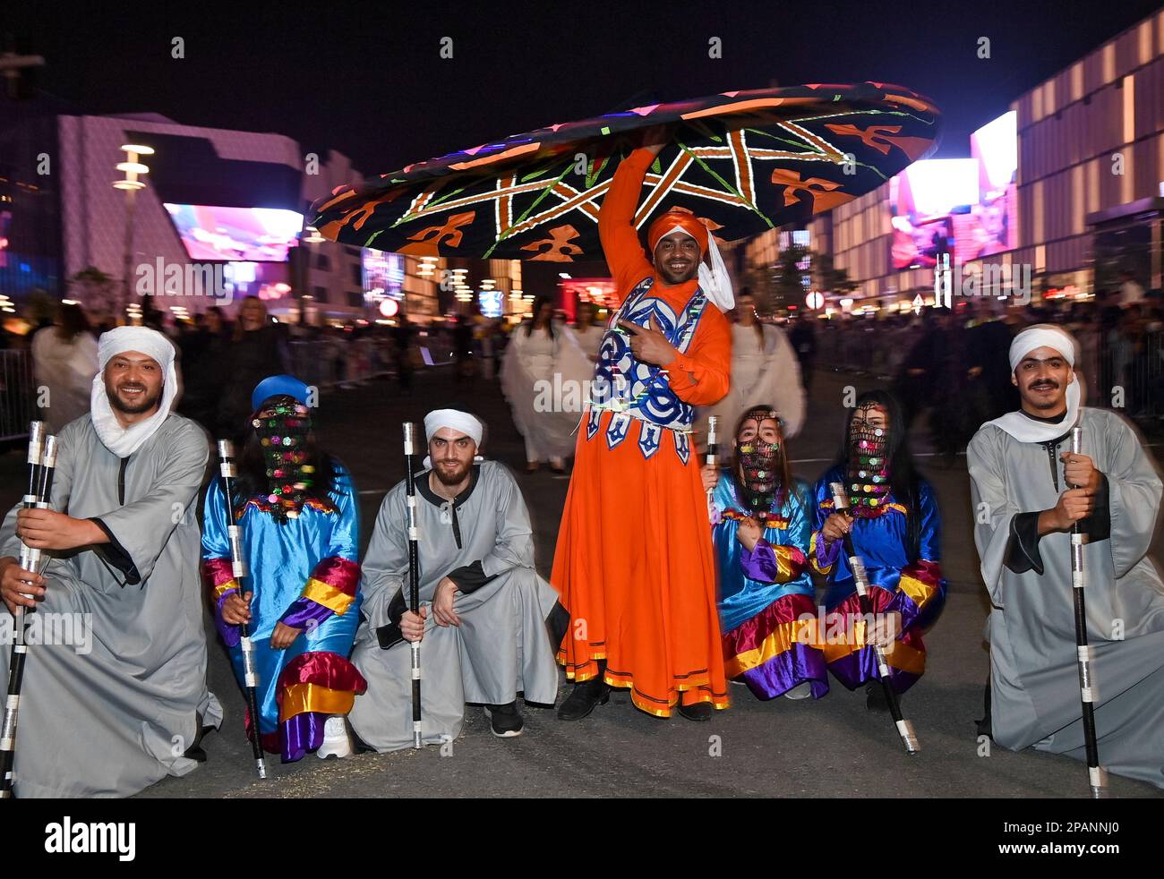 Doha, Qatar. 11th Mar, 2023. Artists perform global street art ...