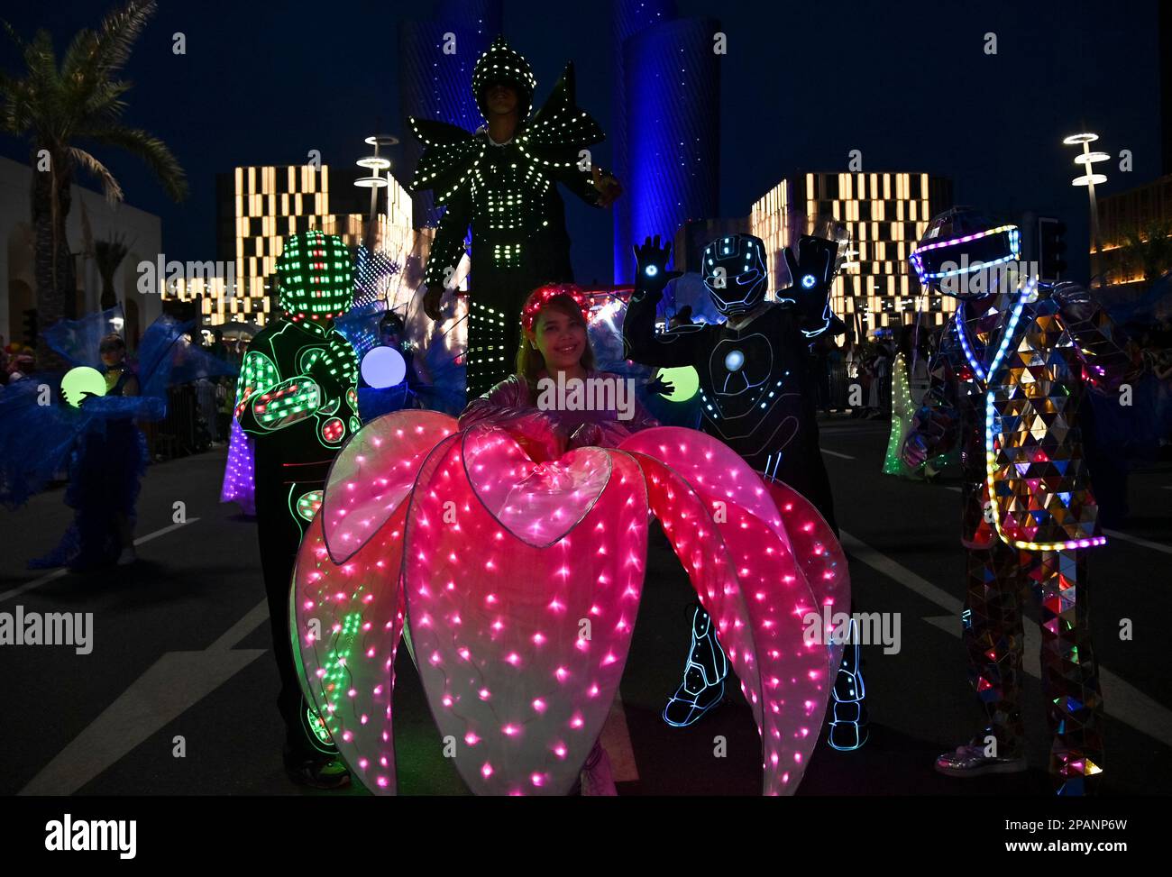 Doha, Qatar. 11th Mar, 2023. Artists perform global street art ...