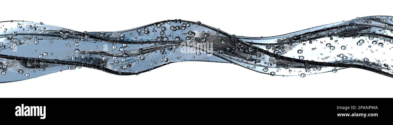 Delicate lines and twisted curves of transparent water are isolated ...