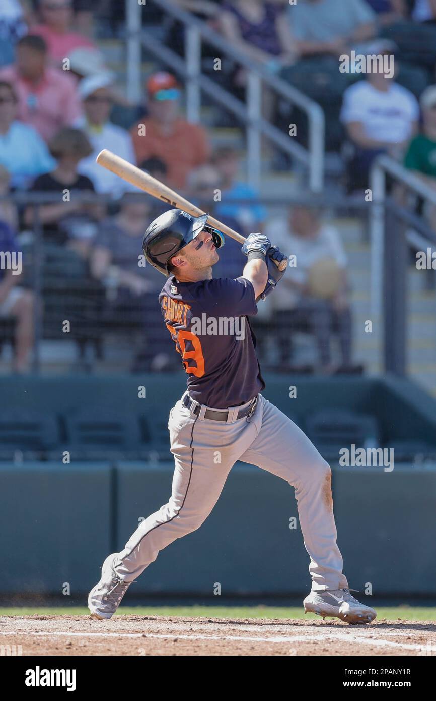 March 11, 2023, North Port FL USA; Detroit Tigers shortstop Zack Short ...