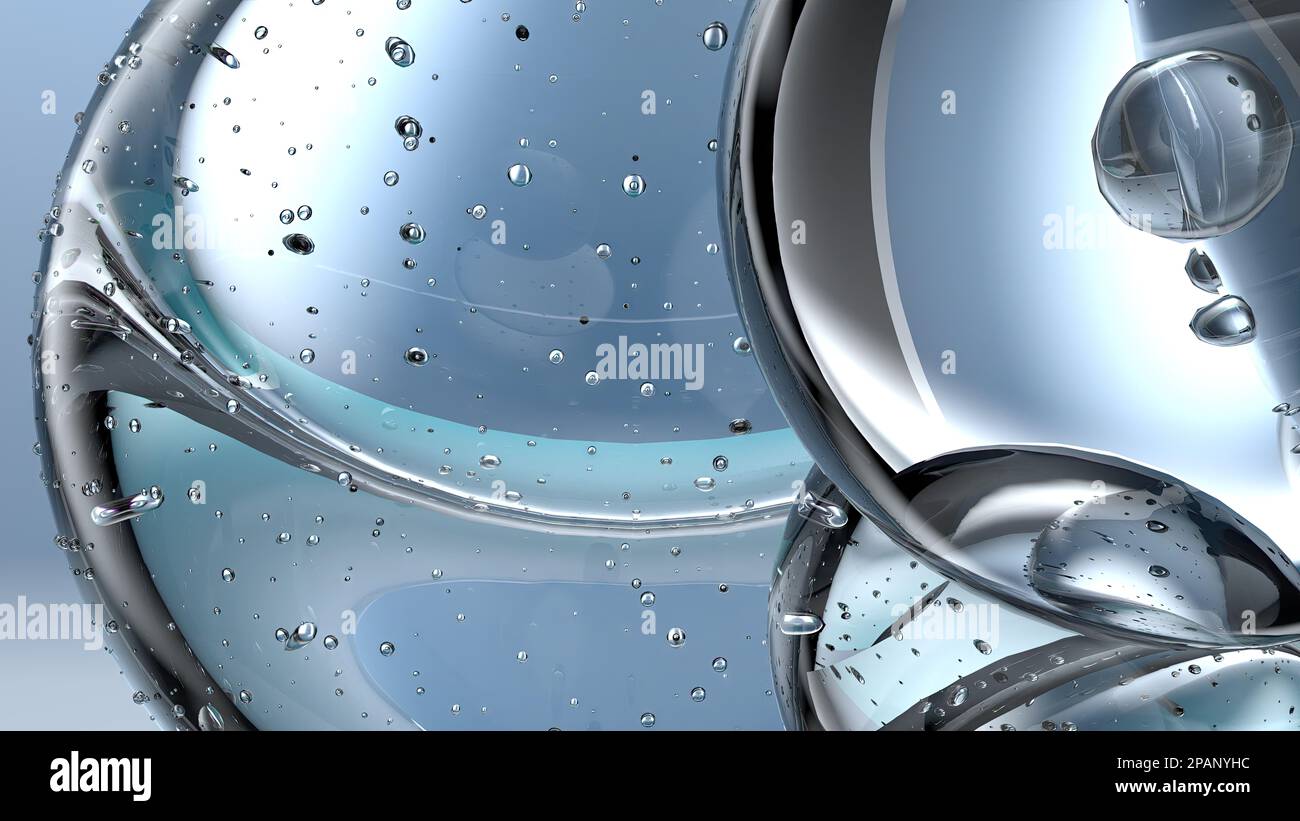 Fresh and clean graphic design element material of abstract 3d rendering of transparent simple ...