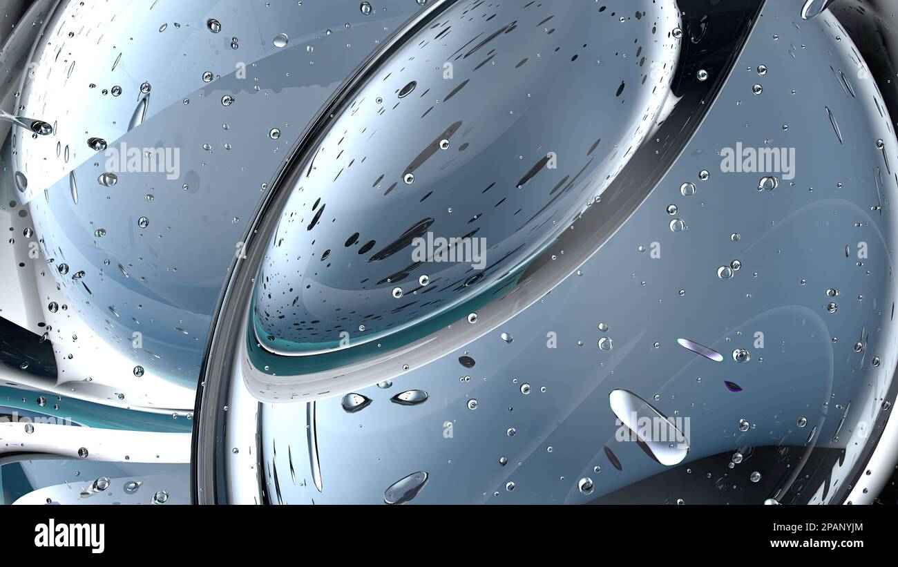 Abstract 3D rendering fresh and clean graphic design element material with transparent ...