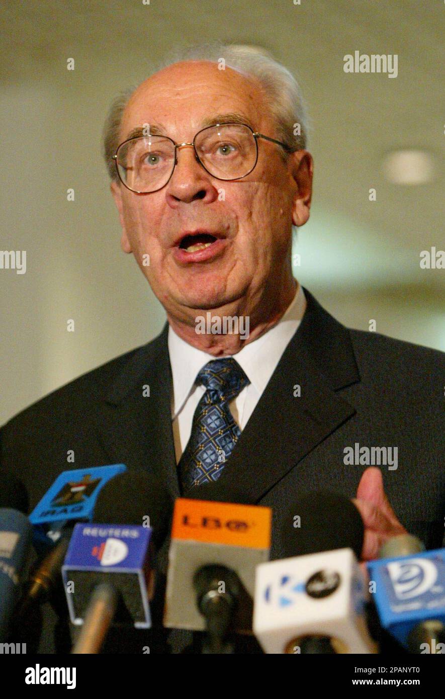 ** FILE ** Yuli Vorontsov, U.N. special envoy on the issue of missing ...