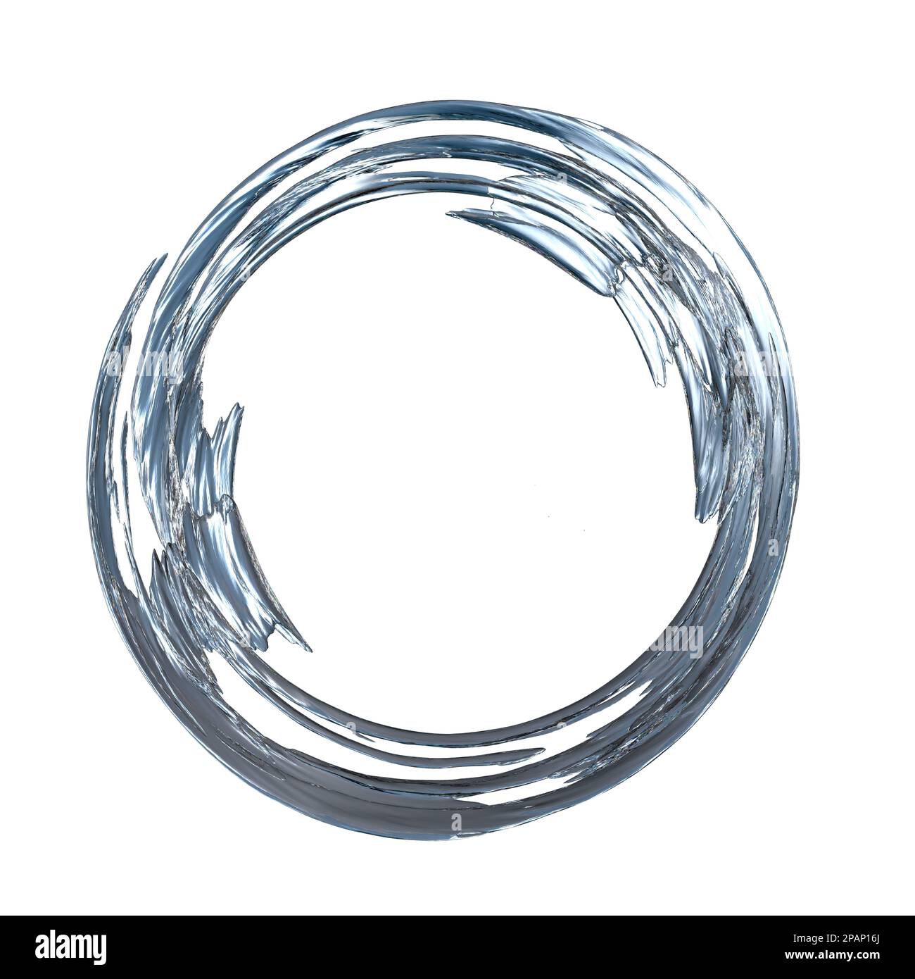 transparent circular water flow isolated 3d rendering fresh and clean ...