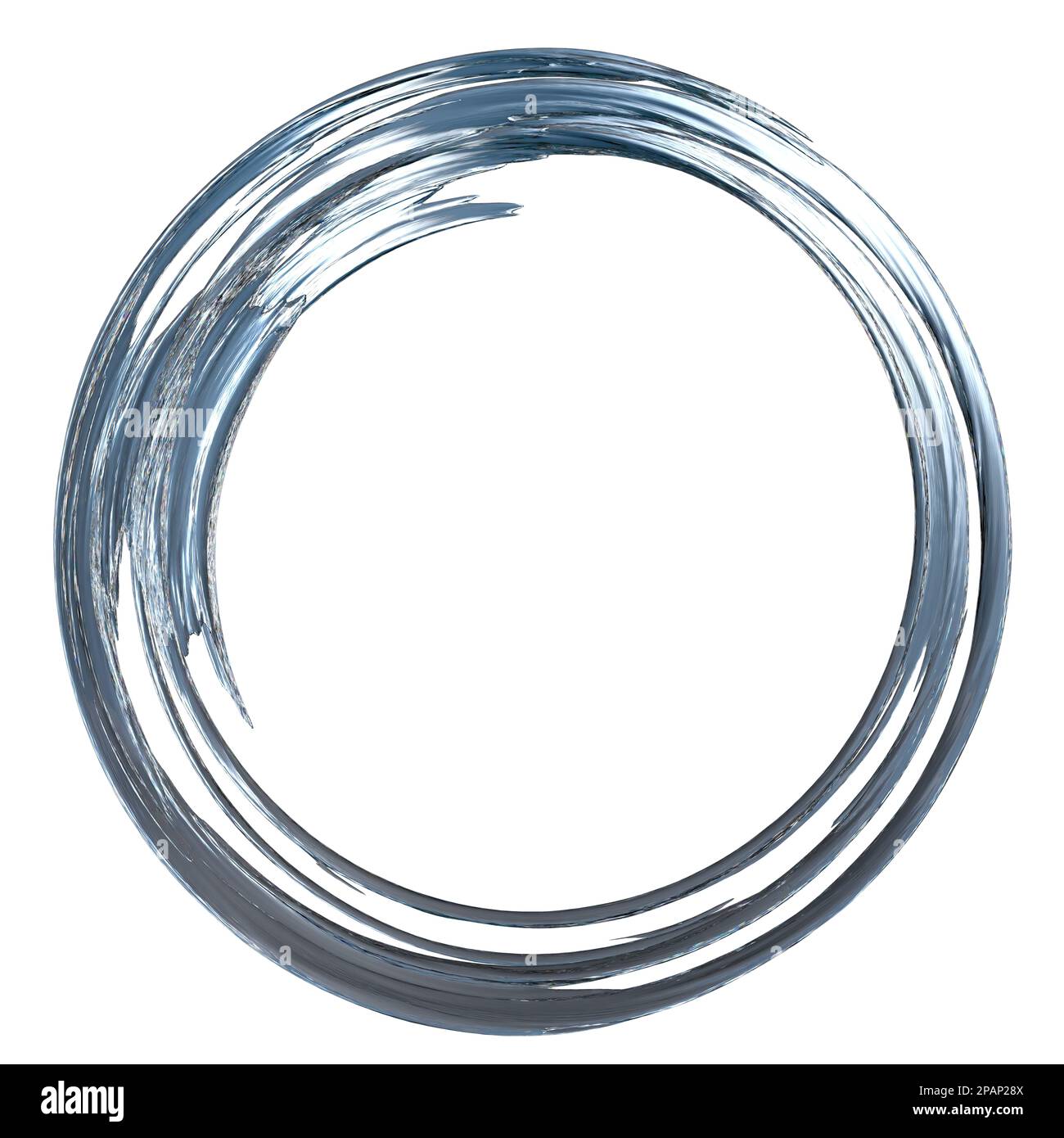 transparent circular water circle isolated 3d rendering fresh and clean ...