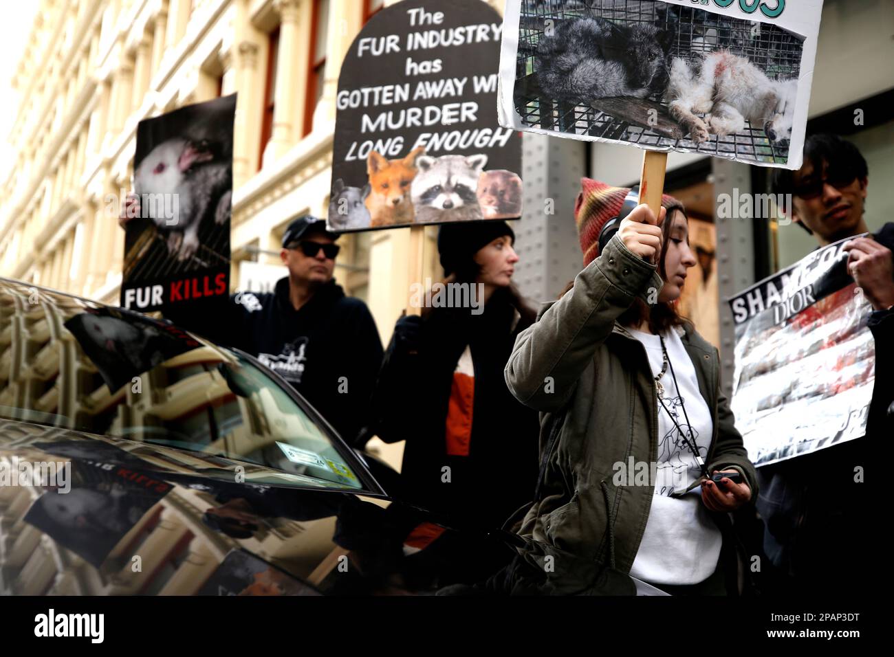 New York City, USA. 11th Mar, 2023. Animal activists march from ...