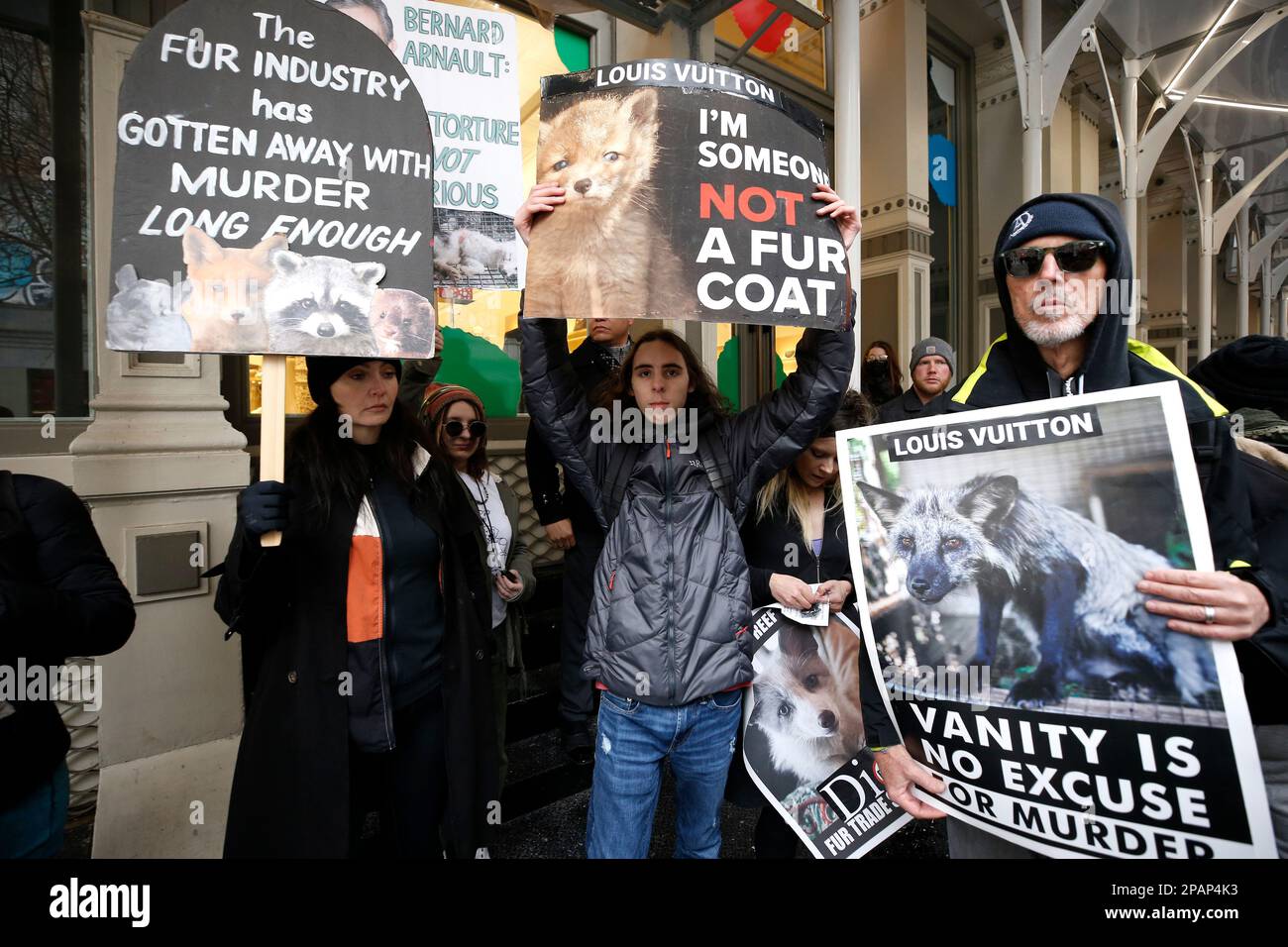 New York City, USA. 11th Mar, 2023. Animal activists march from ...