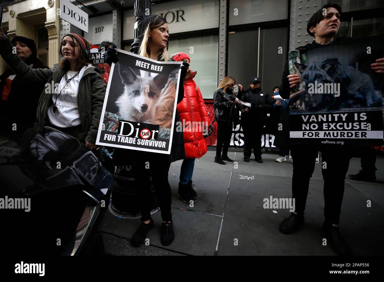 New York City, USA. 11th Mar, 2023. Animal activists march from ...