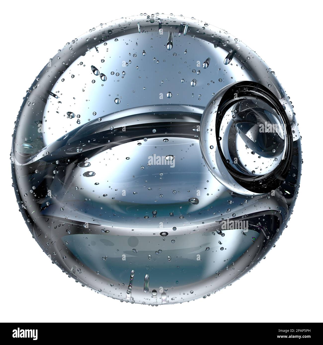 Transparent abstract atmospheric water isolated 3d rendering fresh and clean graphic design ...