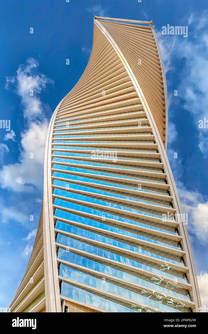 Twisty Building colors Stock Photo - Alamy