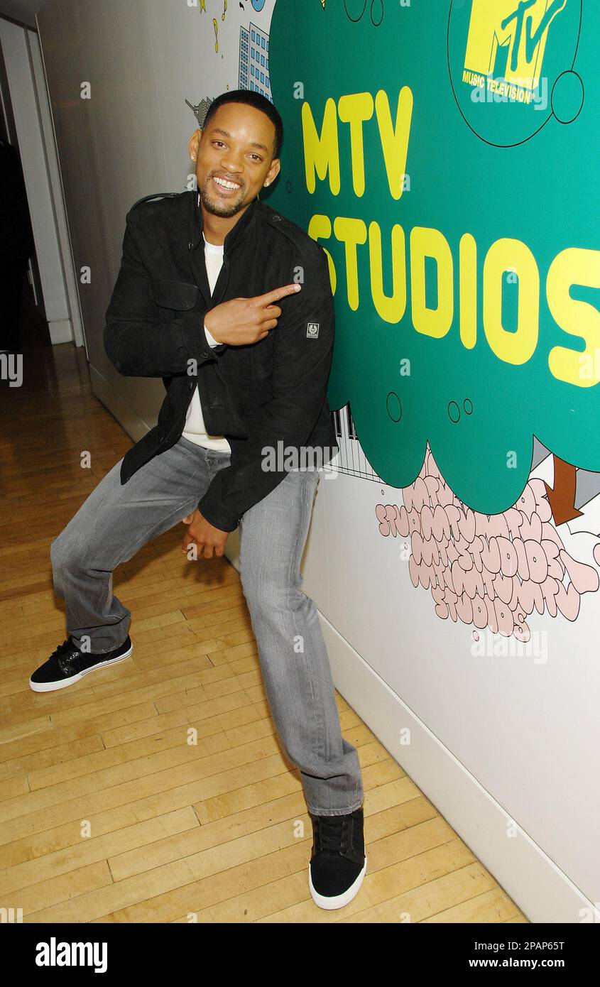 Actor Will Smith poses backstage after an appearance on MTV's Total ...