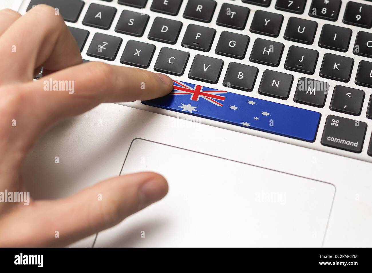 A keyboard with a labeled button - Flag of Australia Stock Photo - Alamy