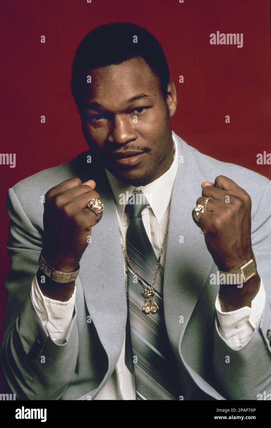 ** FILE ** Heavyweight boxing champion Larry Holmes poses in New York ...