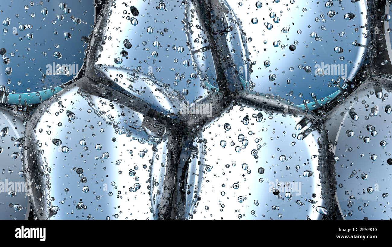 Water like crystal clear more bubbles Abstract 3D rendering fresh and clean graphic design ...