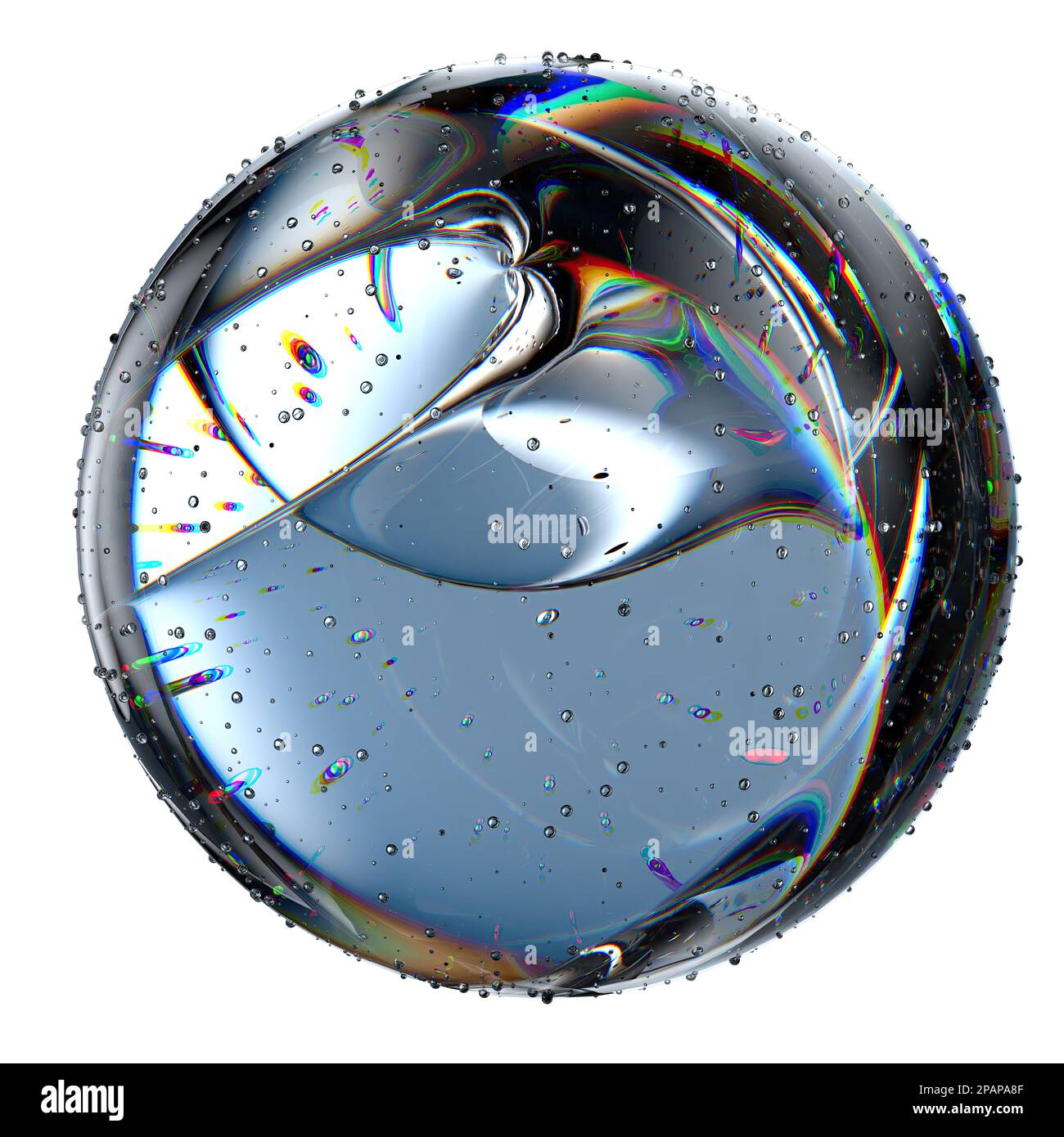 Transparent water drop with beautiful reflection isolated 3d rendering fresh and clean graphic ...