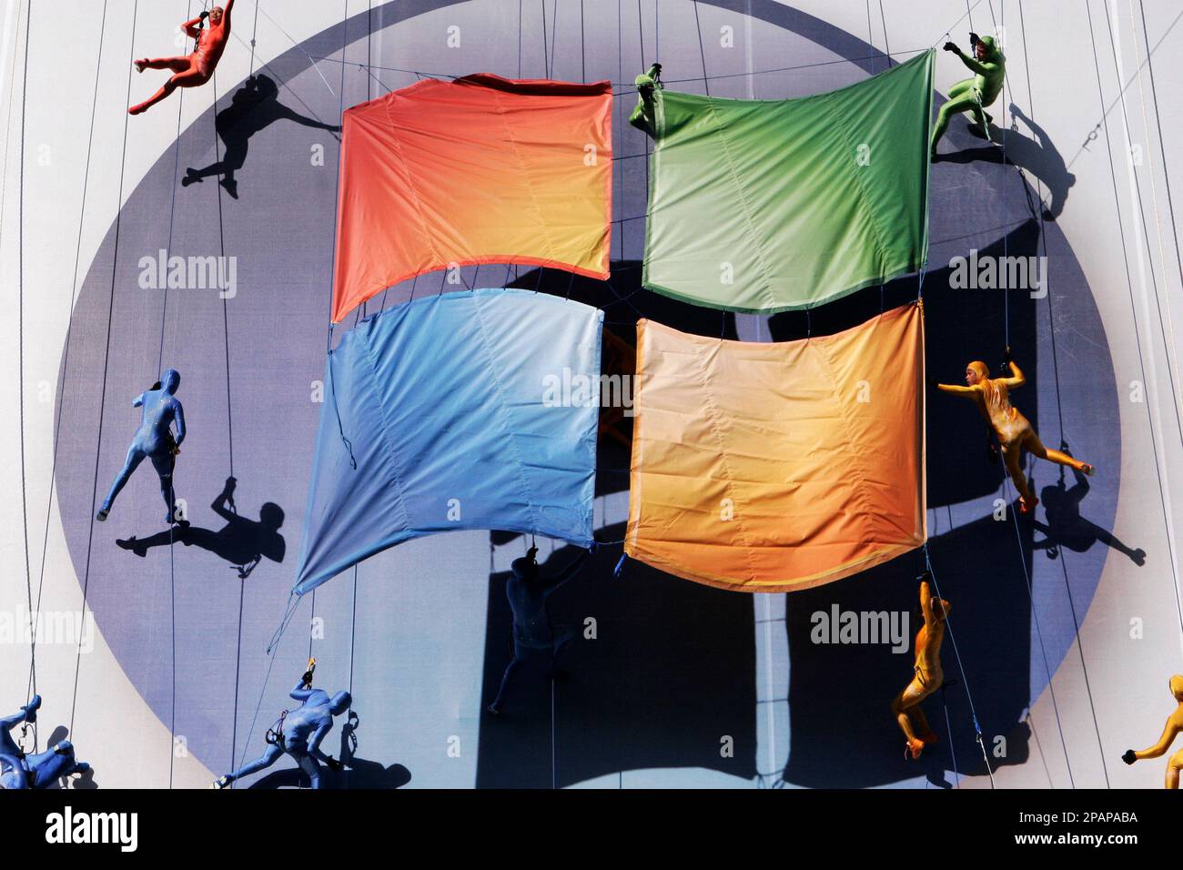 **FOR USE AS DESIRED WITH YEAR END-FILE** Dancers scale the wall of a ...