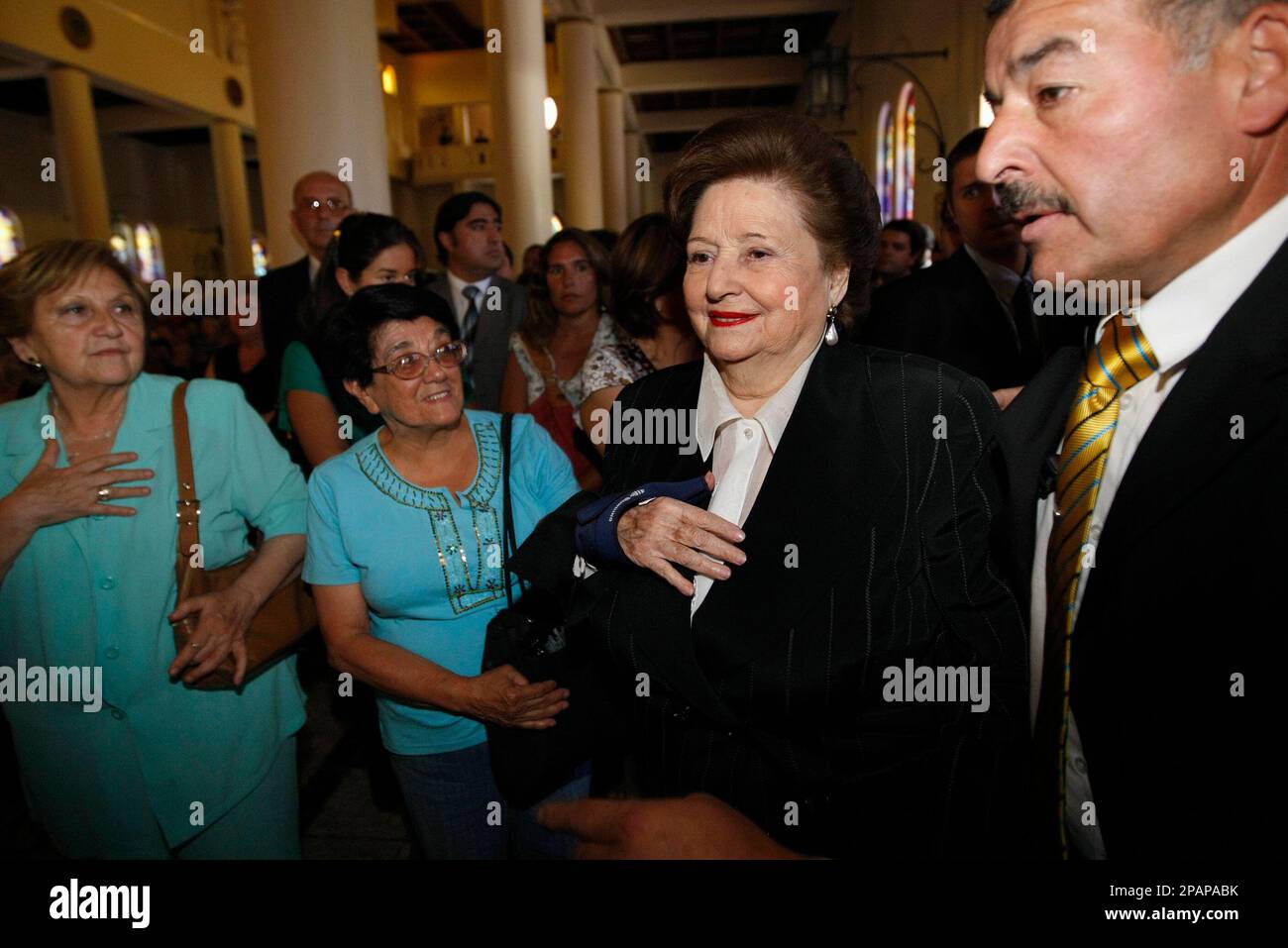 Lucia Hiriart, wife of late Chilean dictator Gen. Augusto Pinochet ...