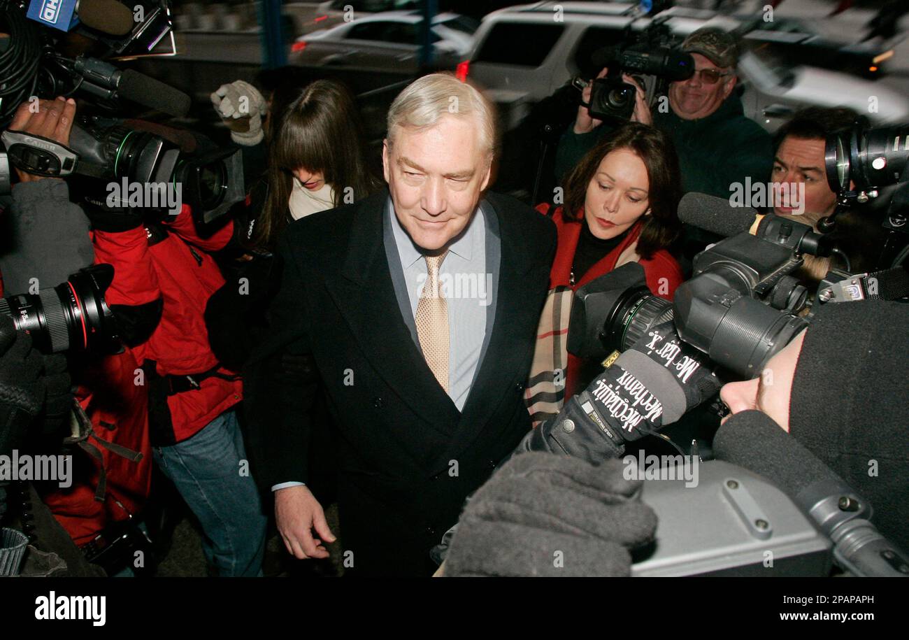 Convicted newspaper mogul Conrad Black arrives at the federal building ...
