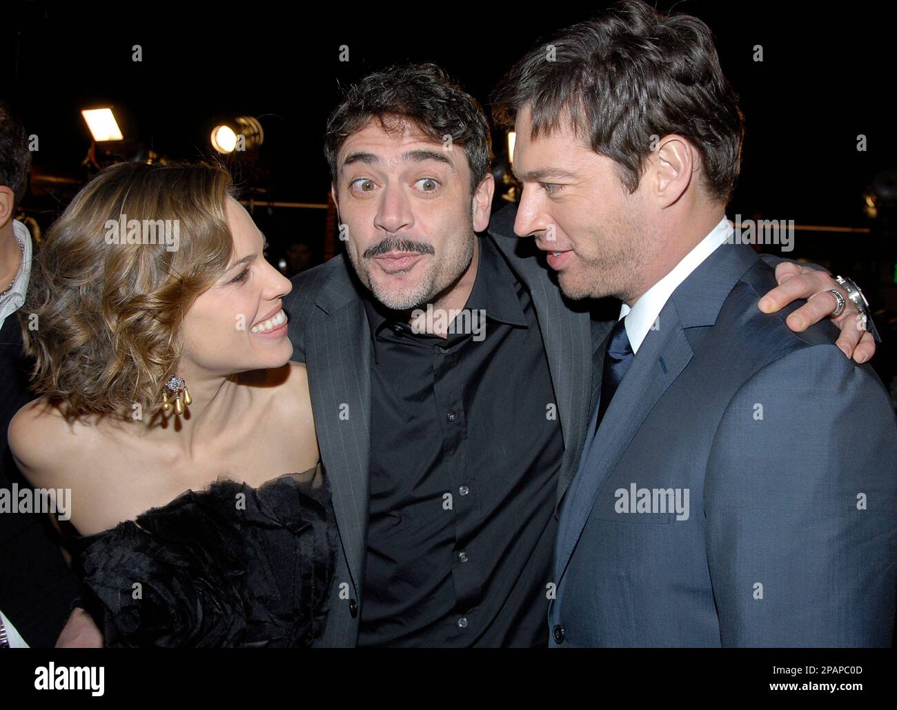 Actress Hilary Swank, left, actor Jeffrey Dean Morgan, center, and ...