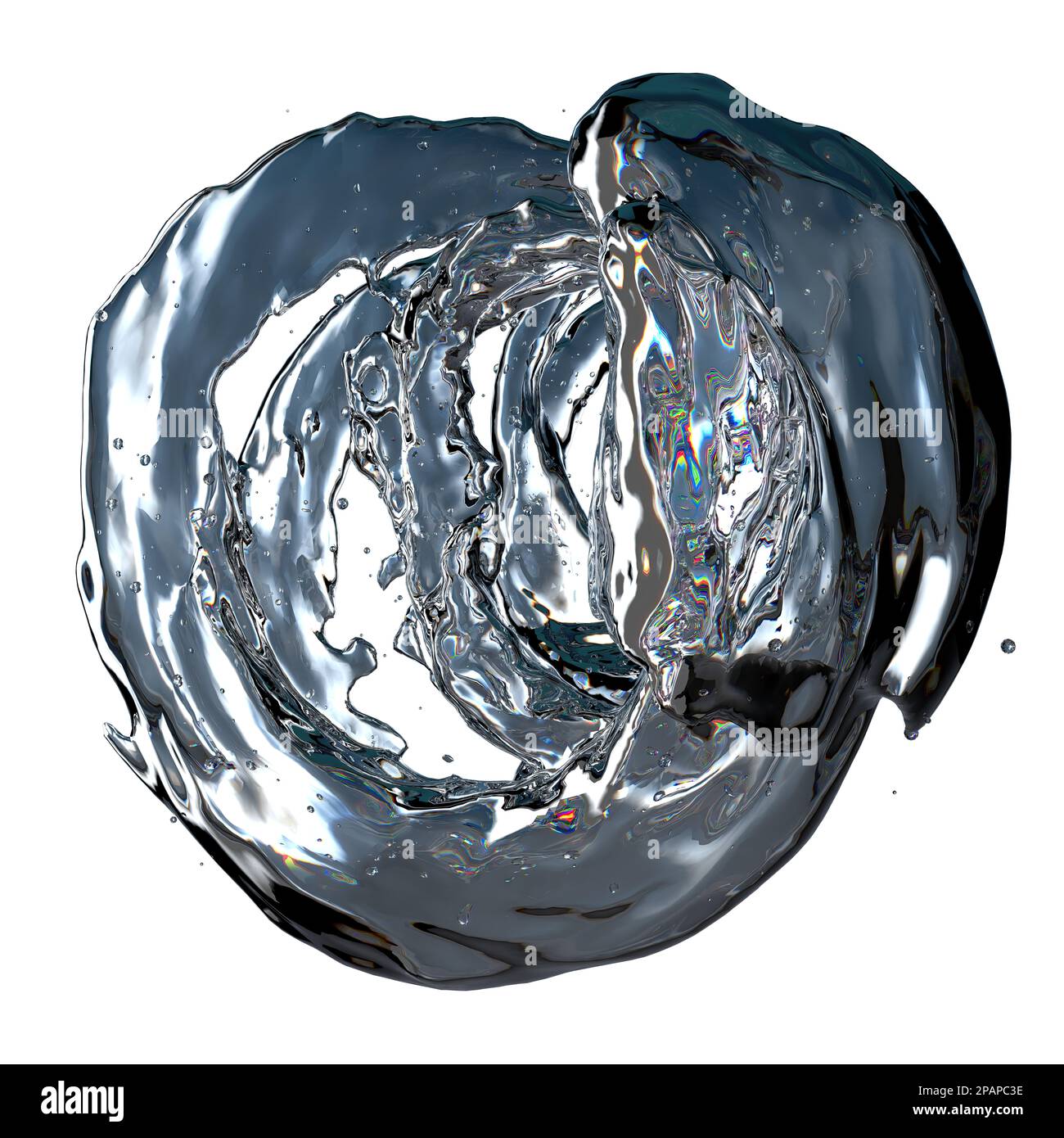 Close up view of transparent fluid sophisticated squeezed out water ...